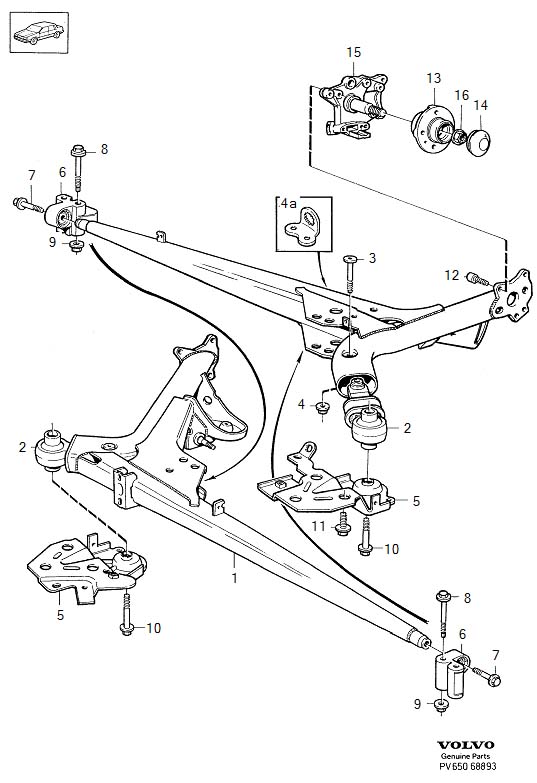 8631284 - Dead Axle Bracket. Suspension. 2WD. (Right, Rear). BRACKET ...